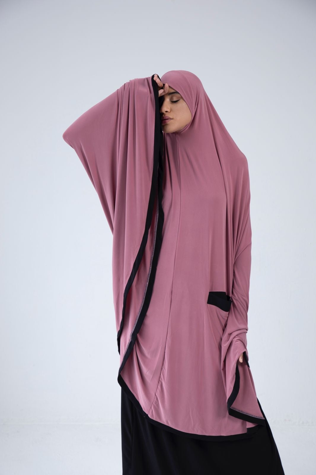 Knee Length Burka Pink – Enrobe Collection