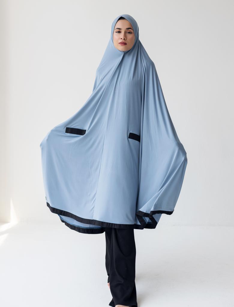 Knee Length Burka Sky Blue – Enrobe Collection